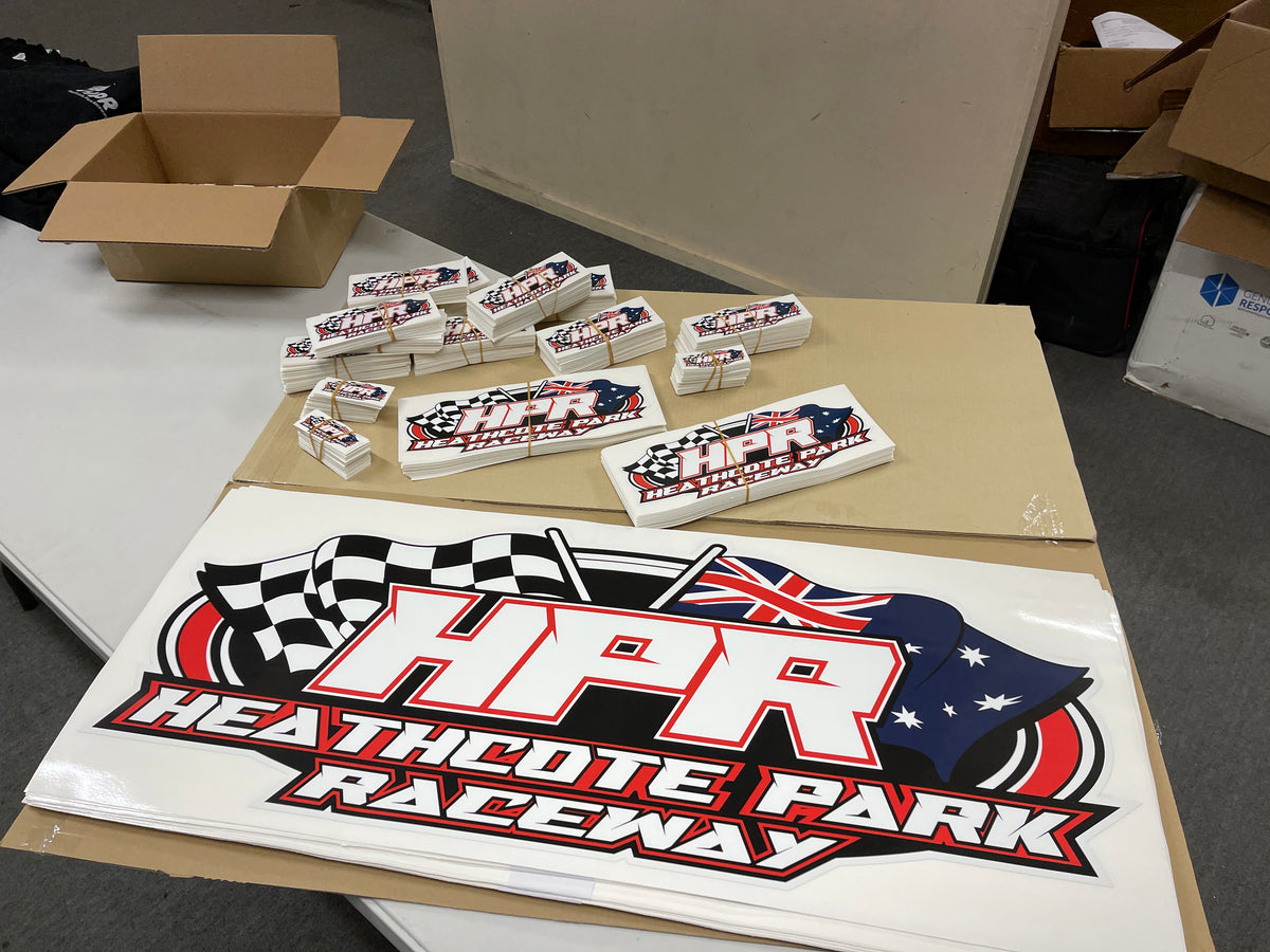 HPR Sticker Laminated - Size 3 (300mm x 120mm) | Heathcote Park Raceway